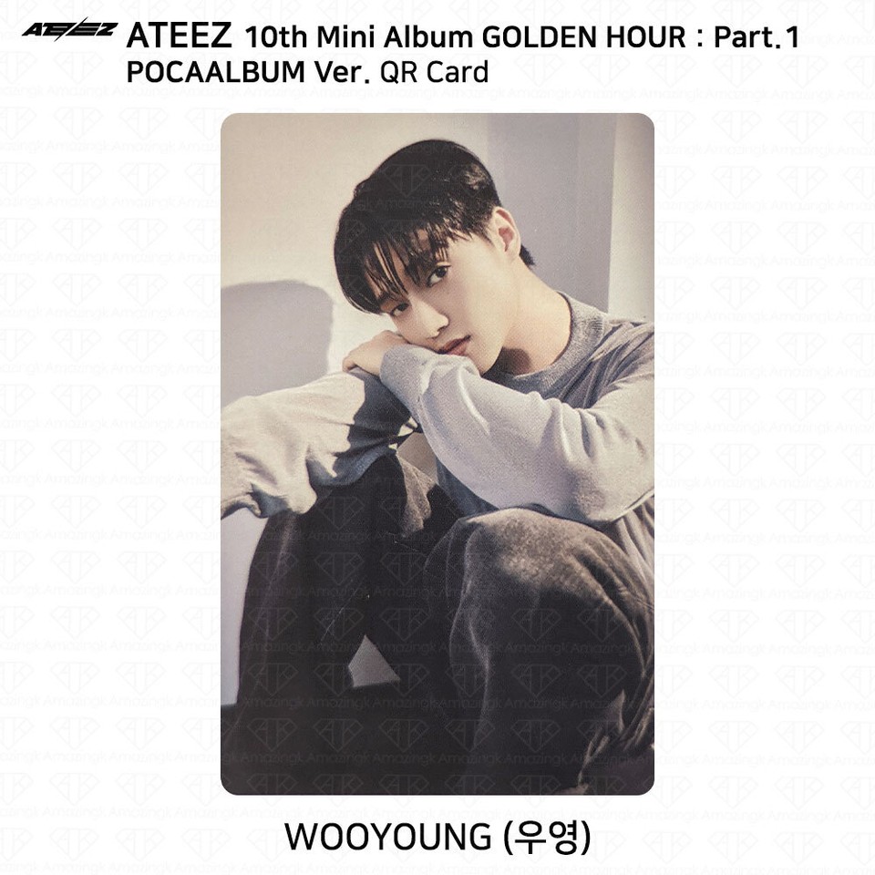 ATEEZ 10th Mini Album Golden Hour Part.1 POCAALBUM Photocard QR Image ...