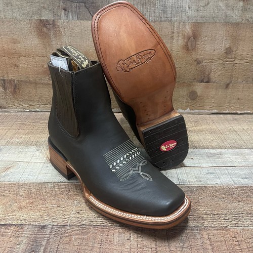 MEN BOTIN Western COWBOY LEATHER RODEO Chelsea ANKLE SQUARE TOE BOOT ...