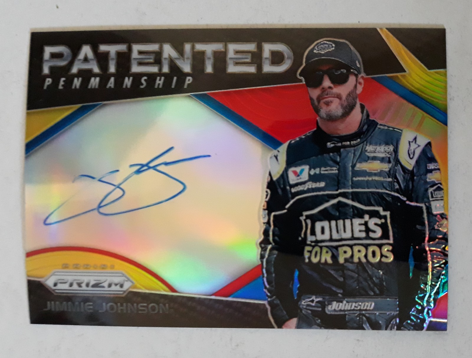 Jimmie Johnson 2018 Panini Prizm Patented Penmanship Autograph Card #08 ...
