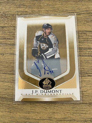 Upper Deck 2021 SP Signature Legends J.P. Dumont Autograph Nashville ...