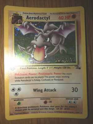 Aerodactyl 1st Edition Holo Prerelease Pokémon Card | eBay