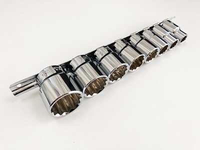 8 Piece Socket Set Whitworth 1/2" Drive BSW Imperial Sizes Shallow Set ...