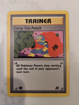Goop Gas Attack Trainer 1st Edition 2000 Team Rocket Set Pokemon Card ...