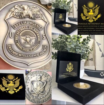 Defense Intelligence Agency DIA DoD Special Agent Coin W/ Retirement ...