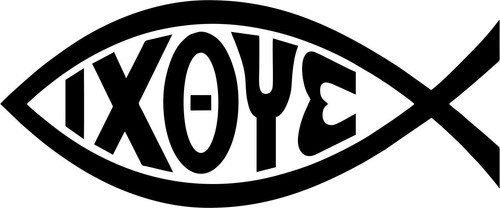 sticker sticker car motorcycle fish christism ichthys ixoye symbol ...