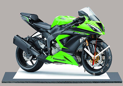 MINIATUR MODELL MOTORRAD in der Uhr, KAWASAKI NINJA ZX 6R-636-22 | eBay