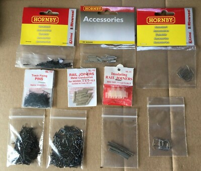 Hornby Peco Track Pins Rail Joiners DCC Clips R207 R910 R920 SL-10 SL ...