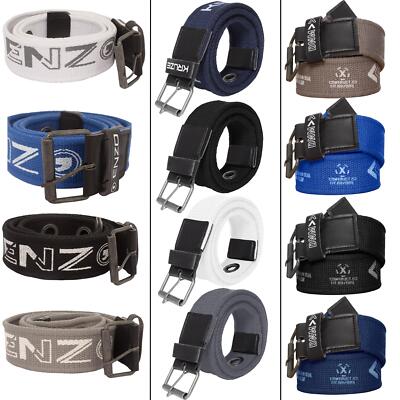 Kruze Belts for Mens Womens Unisex Cotton Canvas Webbing Buckle Belt ...