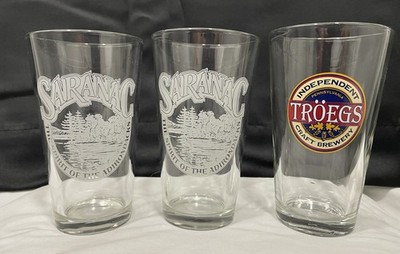 Beer glasses (5) from craft breweries in NJ, NY and PA, fun, mint ...