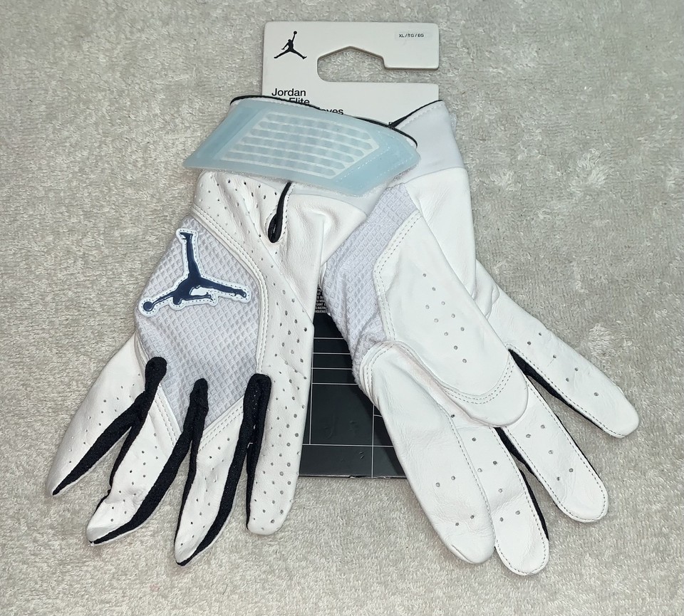 JORDAN FLY ELITE BASEBALL BATTING GLOVES 1004384 132 XL WHITE BLUE X ...