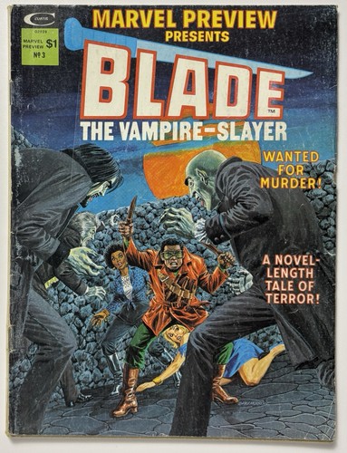 Marvel Preview #3 BLADE Origin (Sept 1975) 🔑 1st Jamal Afari Dai Thomas ...