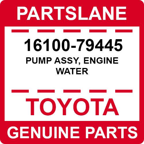 1610079445 Genuine Toyota Pump ASSY Engine Water 16100-79445 for sale ...