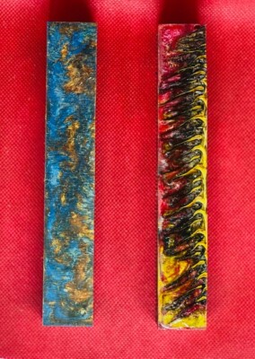 HC Hybrid Resin Design (2) Pen Blanks - Alumilite Resin & Eye Candy ...