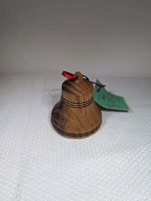 Carved Red Oak Miniature Bell Christmas Ornament Heirloom Ornaments | eBay