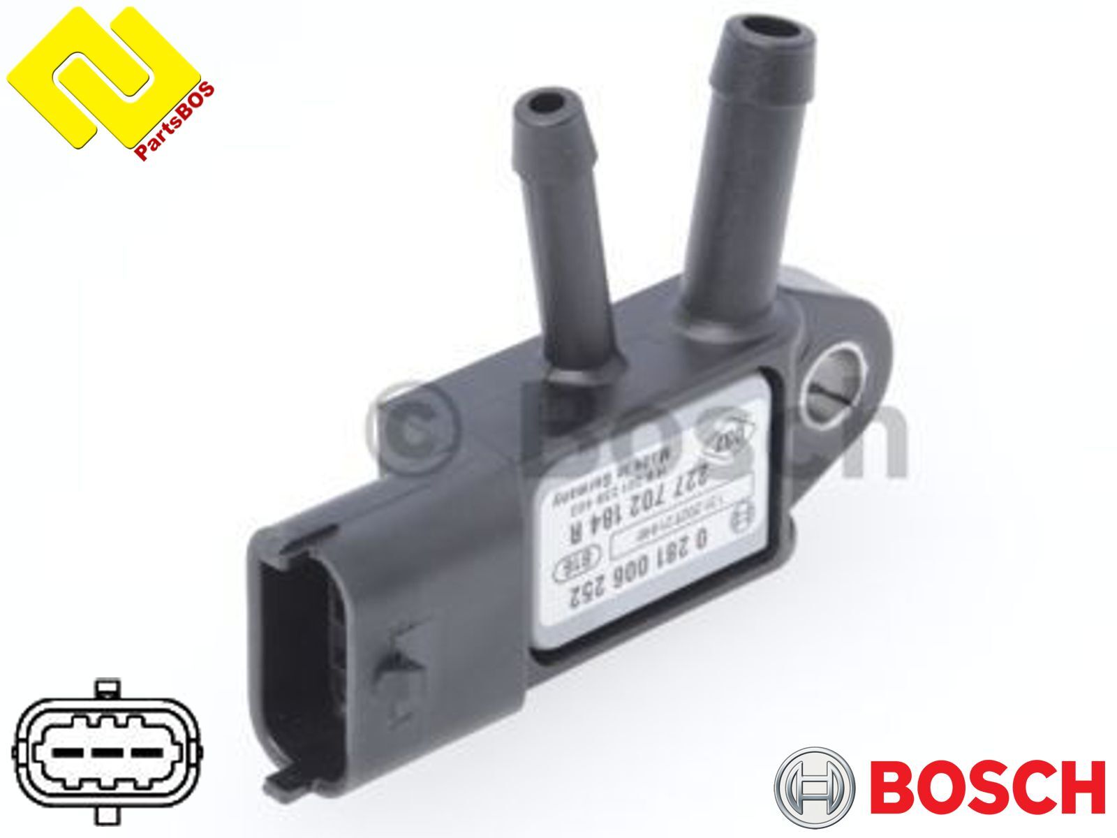 BOSCH 0281006207 ,=0281006252 EXHAUST PRESSURE SENSOR ,227702184R ,for ...