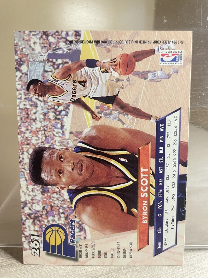 1993-94 Fleer Ultra Byron Scott Indiana Pacers #261 | eBay