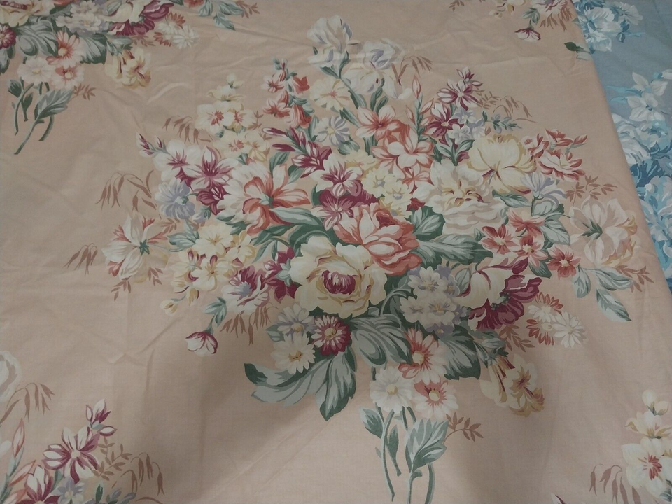 Ralph Lauren Nichola Queen Flat Sheet-100%Cotton Chintz-Shiny-2 ...