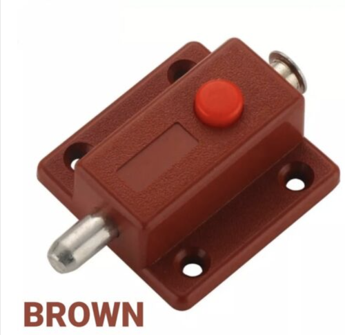 Window Cabinet Push Button Spring Loaded Automatic Door Bolt Latch ...