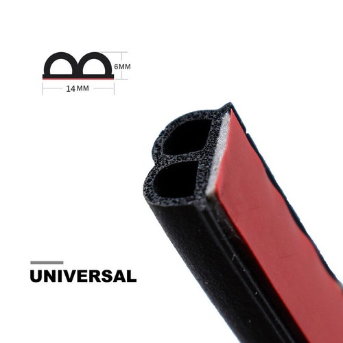 5M B-Shape Universal Car Door Seal Strips Rubber Engine Cover ...