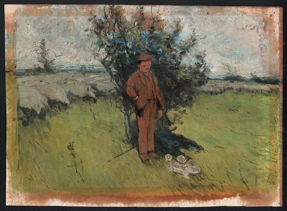 Gideon Matthew Fidler (1857-1942) Oil Painting - The Shepherds Breakfast | eBay