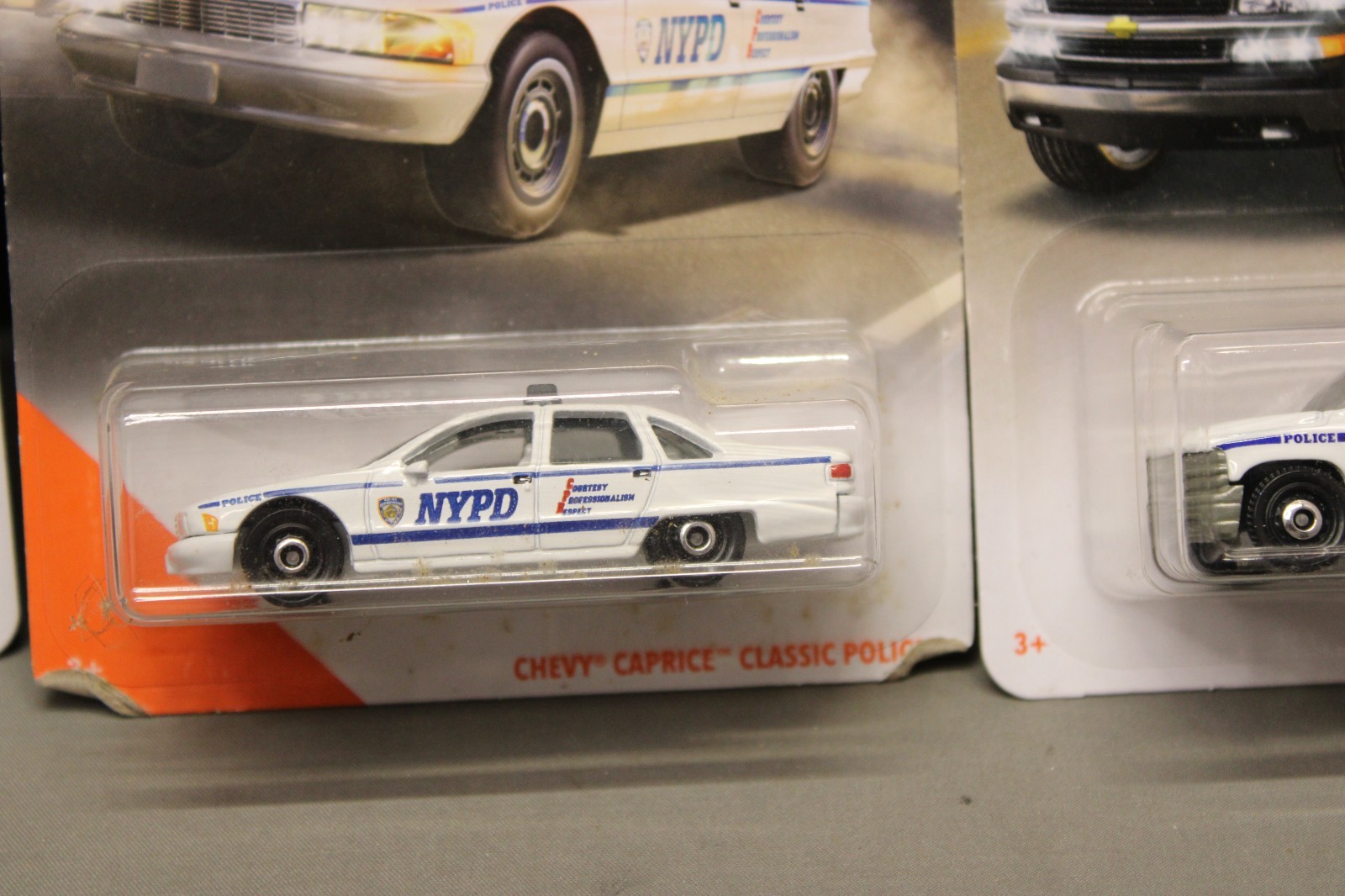 MATCHBOX LOT OF 3 NYPD POLICE VEHICLES SUBURBAN & CAPRICE MINT ON CARD ...