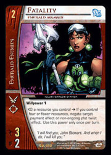 VS System: Fatality, Emerald Assassin [Played] DC Justice League of ...