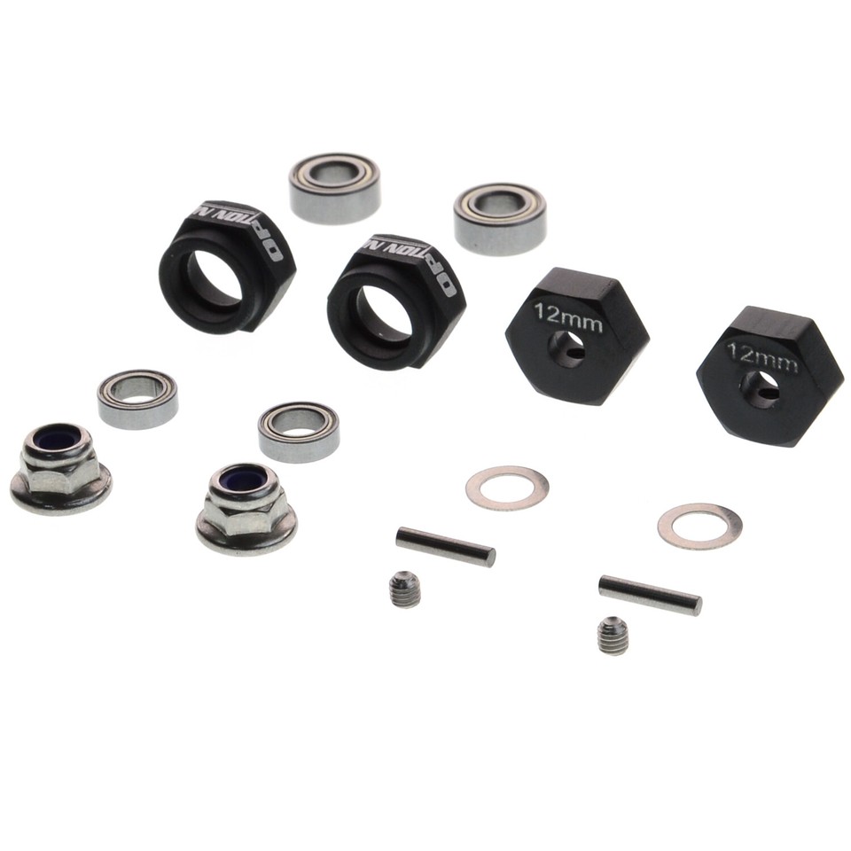 4PCS Alu 12mm HEX Wheels Rims Hub Adapter For TAMIYA DT-02 DF02 2WD RC ...