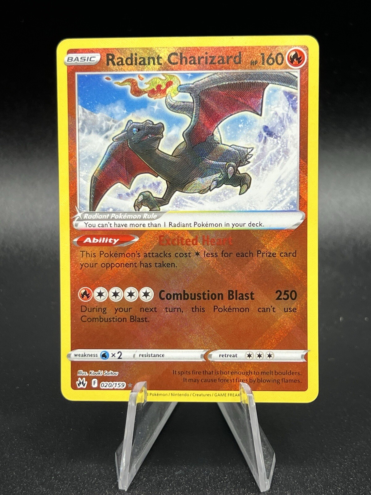 Pokémon TCG Radiant Charizard Crown Zenith 020/159 Holo Radiant Rare NM ...