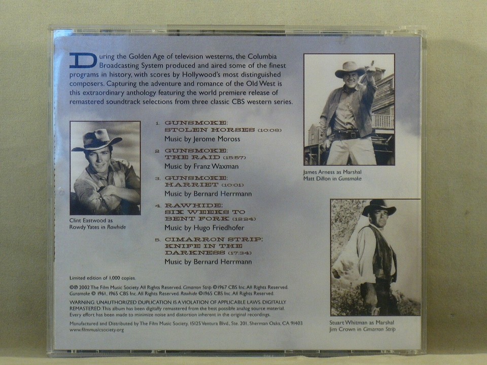 MUSIC FROM CBS WESTERNS (CD) Various Artists, Limited Ed. TV Soundtrack ...
