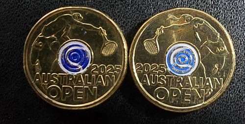 Australian Open 2025 Set of 2 Men's & Women's Tennis Coins $2 Two ...