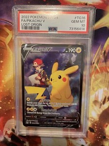 Pikachu V 2022 Sword & Shield: Lost Origin #TG16/TG30 Holo (Trainer ...