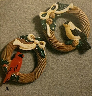 VINTAGE DUNCAN CERAMIC MOLD #DM-823 WREATH ORNAMENTS | eBay