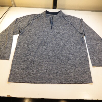 UNDER ARMOUR HEATGEAR ATHLETIC 1/4 ZIP JERSEY SWEATSHIRT Sz Mens 2XL ...