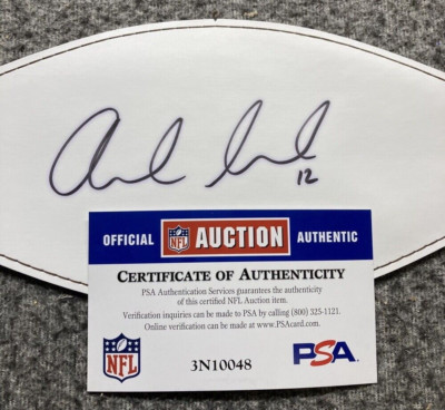 ANDREW LUCK SIGNED AUTOGRAPHED COLTS WHITE FOOTBALL PANEL - NFL PSA COA ...