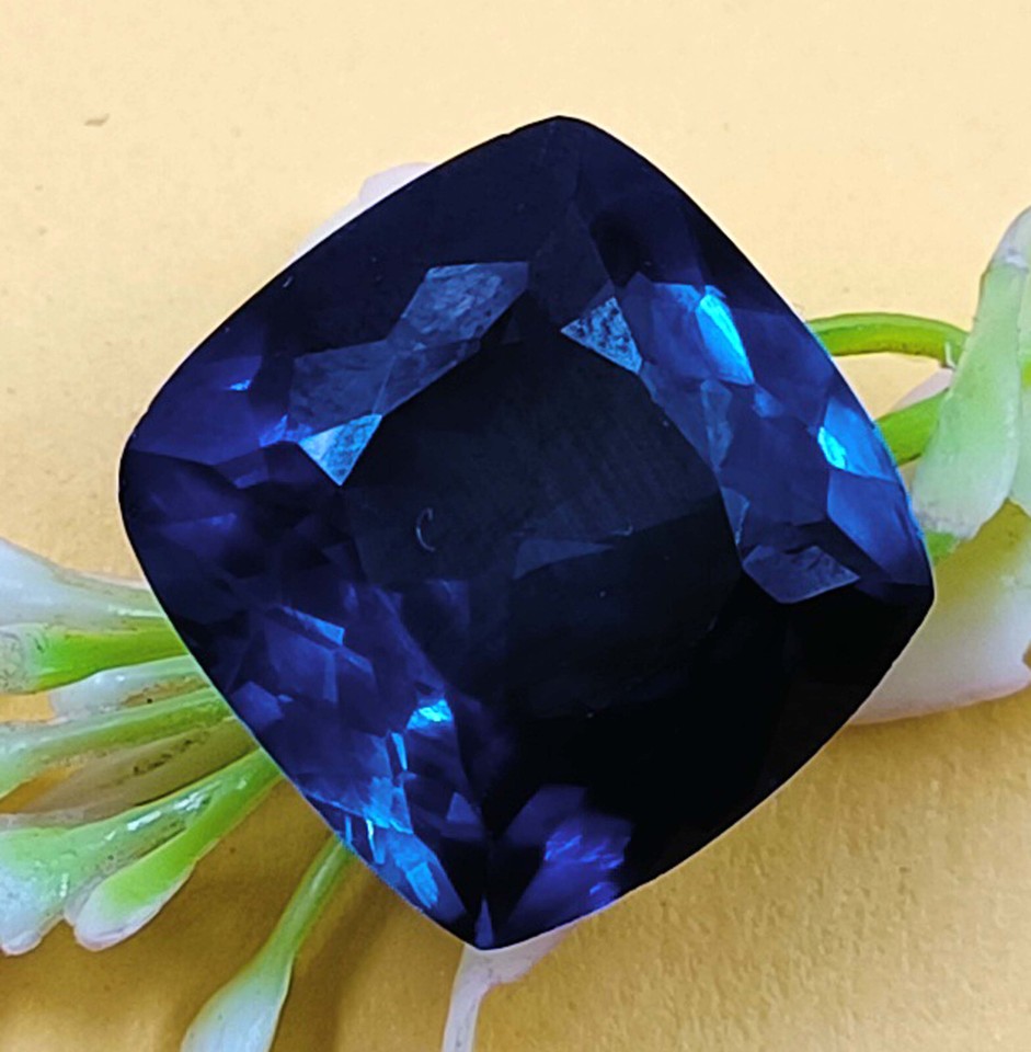 Natural Blue Sapphire 14.70Ct Untreated Cushion Cut Certified Loose ...