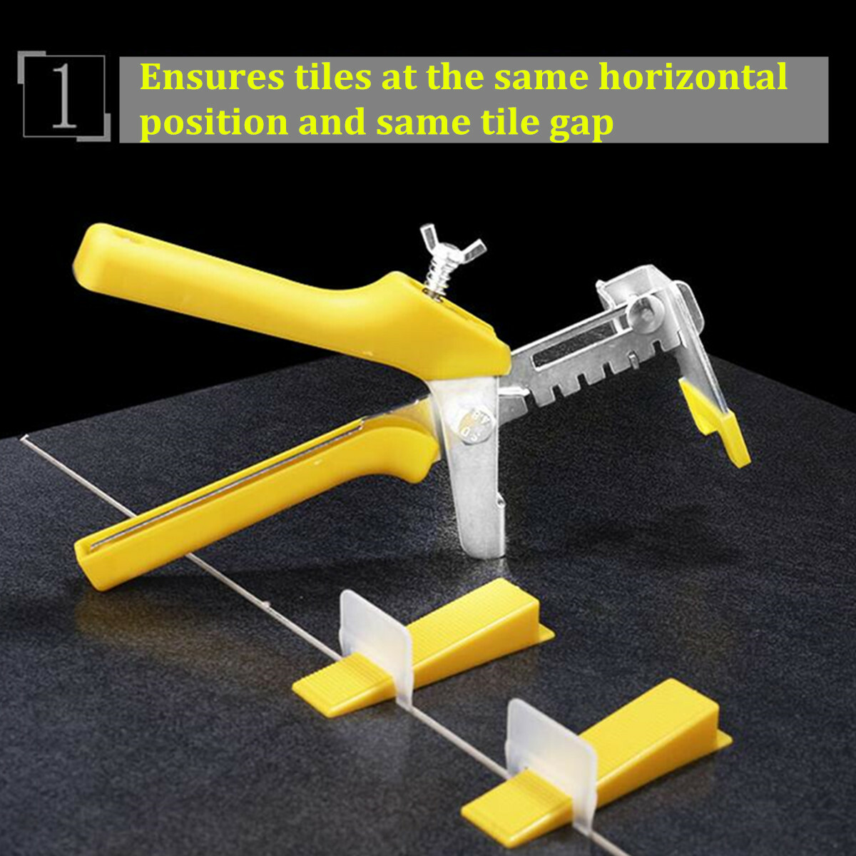 100-1000pcs 1.5/2mm Tile Leveling Clips Tiling Spacer Tool Kit Wall ...
