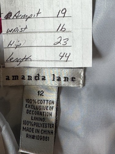 Amanda Lane Women’s Fit & Flare Y2K Babydoll Dress Size 12 White Black ...