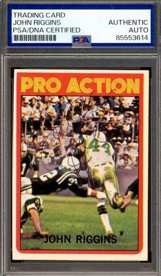 John Riggins PSA DNA Signed 1972 Topps Pro Action Rookie Autograph | eBay