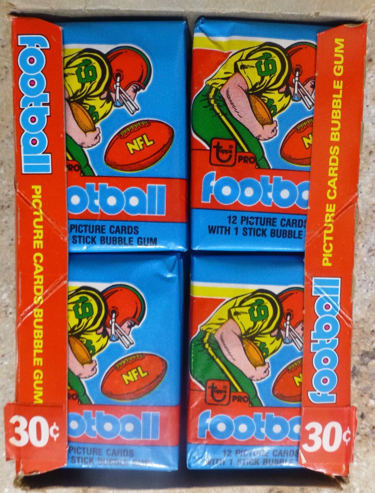 1981 TOPPS FOOTBALL WAX BOX - PACKAGED BY TOPPS IN A 1979 BOX WITH 1979 ...