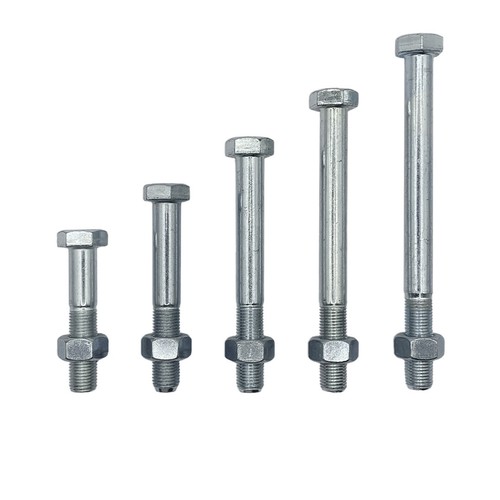 M12 x 140mm Hex Bolt & Nut Metric Fine 1.5p High Tensile Class 8.8 Zinc ...