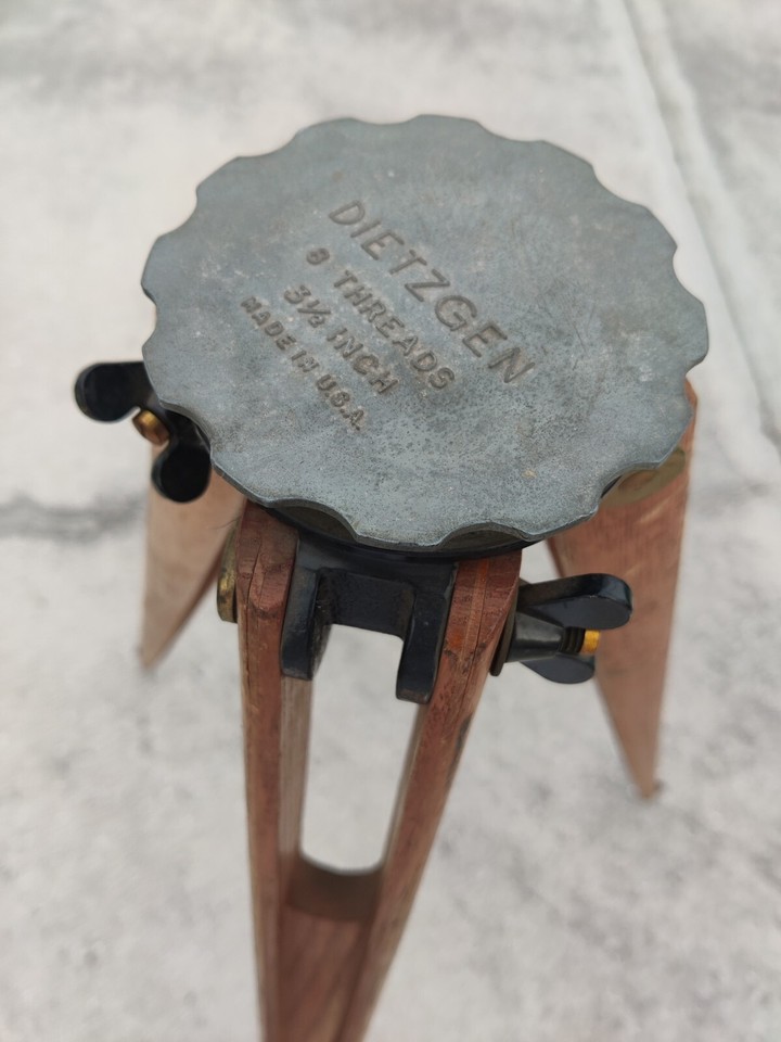 Vintage Dietzgen Wooden Surveying Transit Level Tripod | eBay