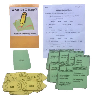 Teacher Made Literacy Center Learning Resource Game Multiple Meaning ...