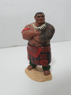 Disney Moana Jakks Pacific Figure Chief Tui Father Dad on base cake ...