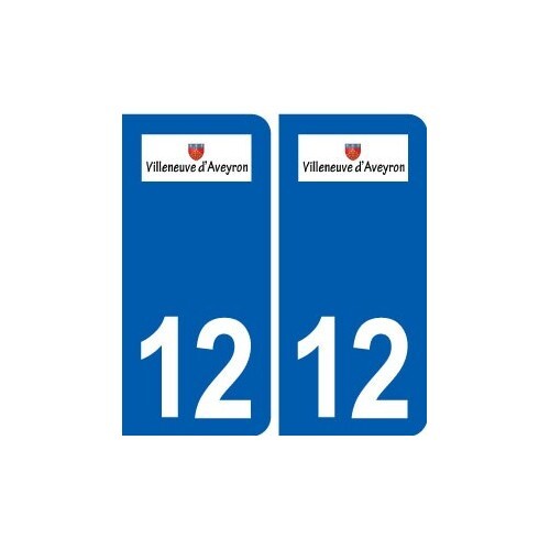 12 Villeneuve logo ville autocollant plaque sticker | eBay