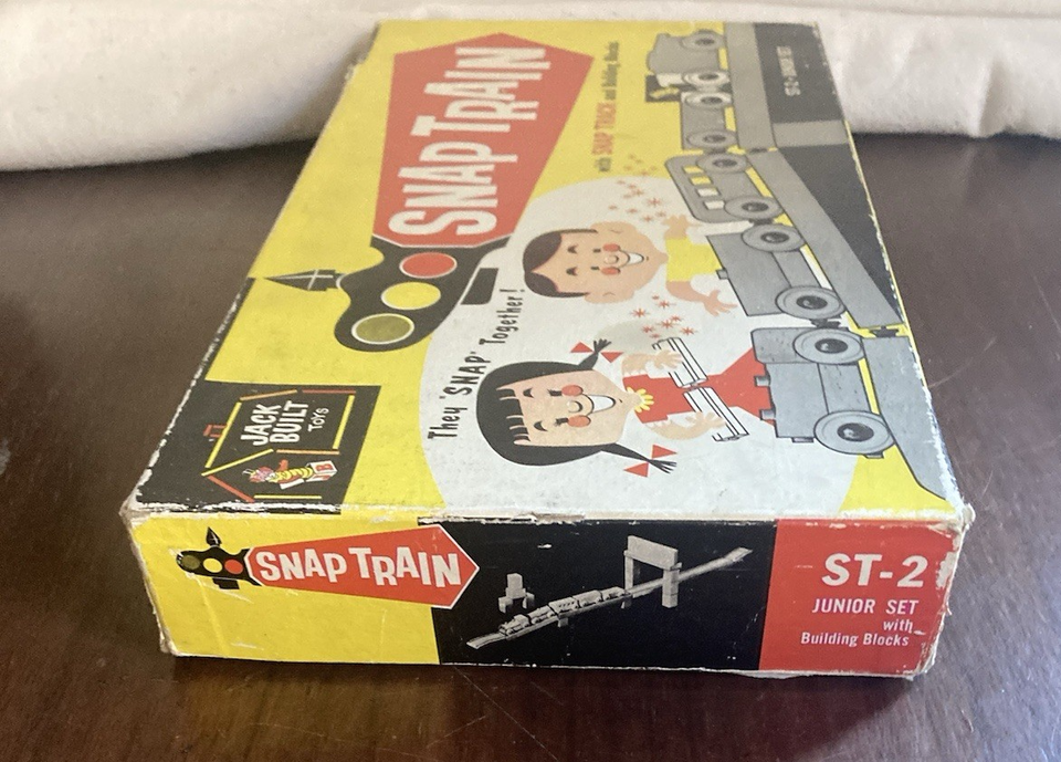 Vintage Jack Built Wood Snap Train Set (2) sets combined Original Boxes ...
