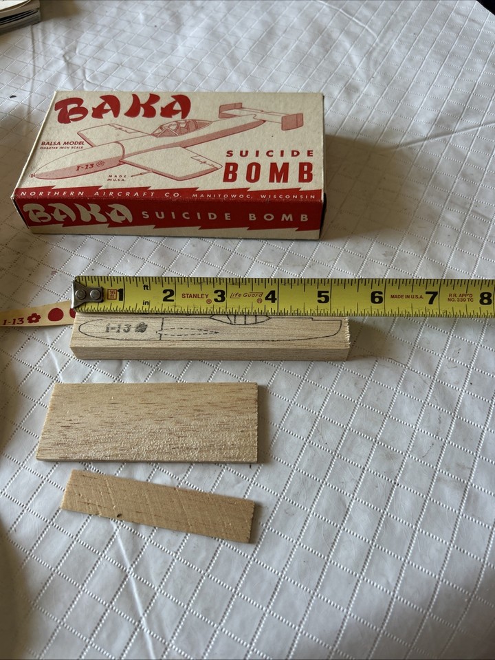 Vintage BAKA Bomb Japanese kamakazie aircraft WW2 Balsa Wood Model Kit ...