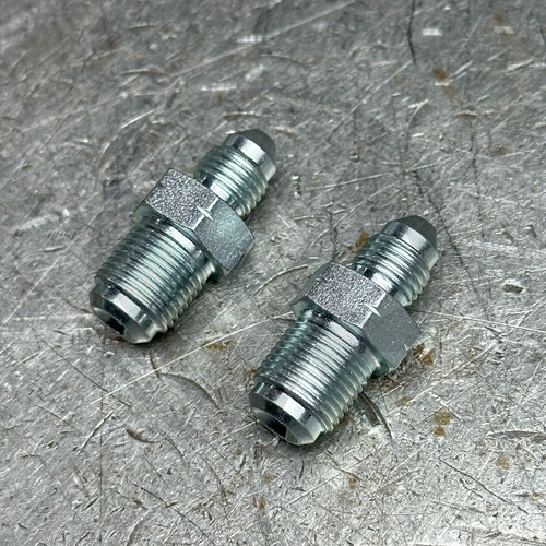 2 Steel Brake Adapter Fittings M12 x 1.0 (Metric 12mm) to 3AN -3 Bubble ...