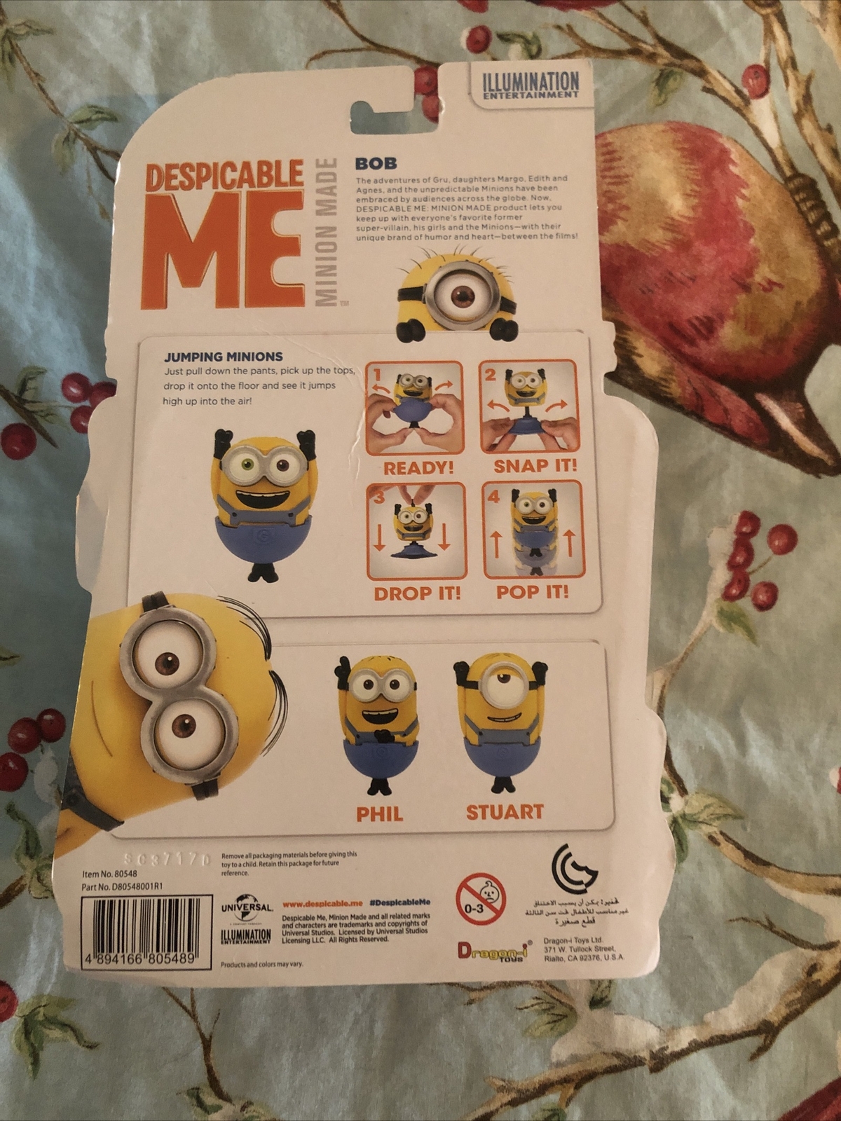 Despicable Me 3 Minions Drop and Pop Jumping Minion Phil Jump for sale ...