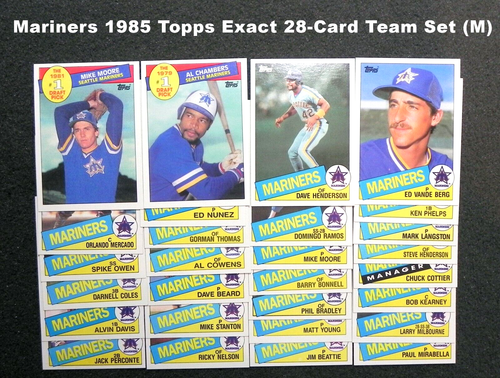 Seattle Mariners 1985 Topps 28-Card Team Exact Set (M) _ Stored Since ...