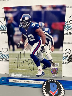 MICHAEL STRAHAN SIGNED AUTOGRAPHED 8X10 NFL FOOTBALL PHOTOGRAPH-BECKETT ...